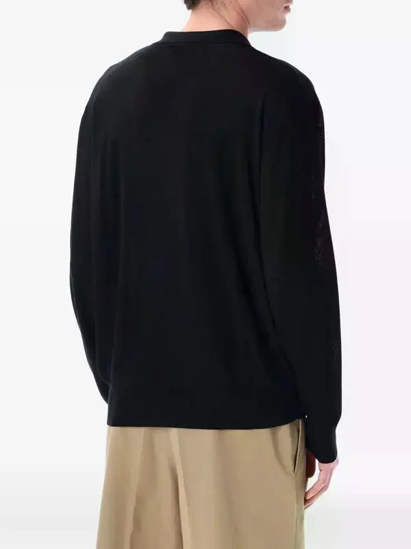 ROBERTO COLLINA Polo Collar Sweater - Black