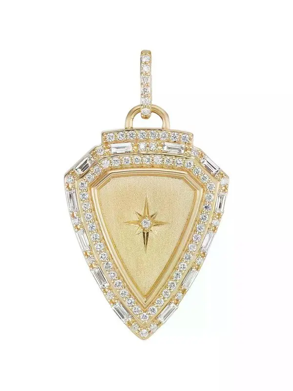Sorellina Diamond Shield Pendant Necklace - Gold