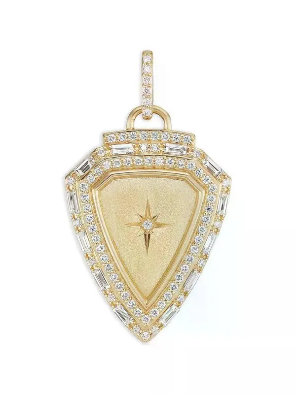 Sorellina Diamond Shield Pendant Necklace - Gold