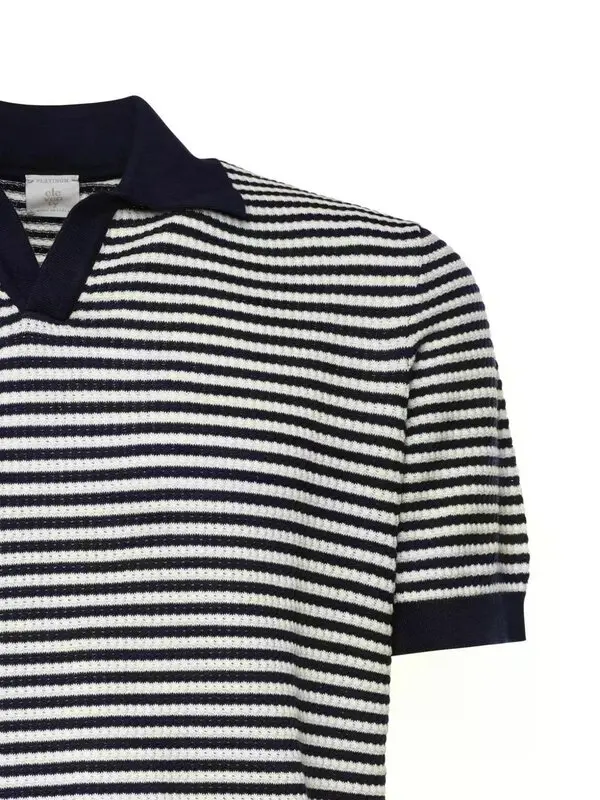 Eleventy Striped V-neck T-shirt