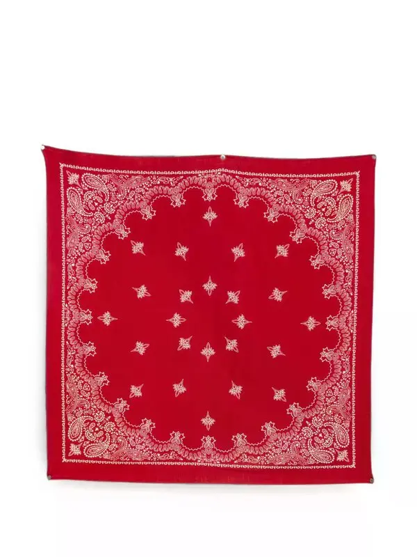 Destin Paisley-print Wool Scarf - Red