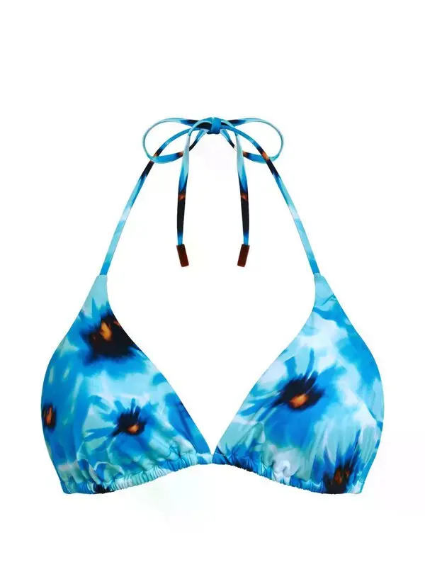 Vilebrequin Triangle Floral Bikini Top - Blue