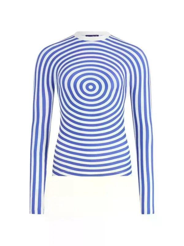 JEAN PAUL GAULTIER Target Crewneck Top - Blue