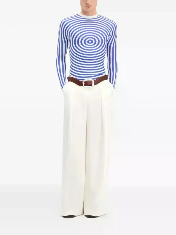 JEAN PAUL GAULTIER Target Crewneck Top - Blue