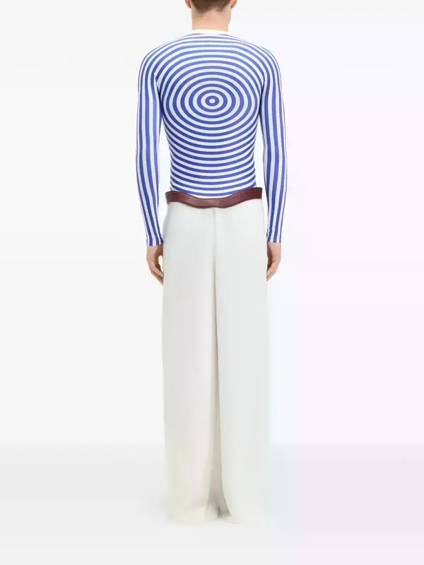 JEAN PAUL GAULTIER Target Crewneck Top - Blue