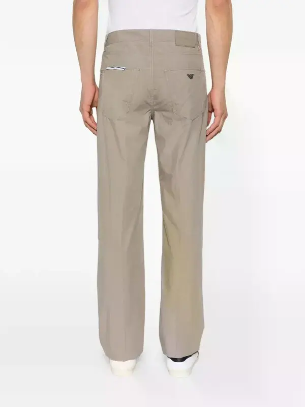 Emporio Armani Button-fastening Trousers - Neutrals