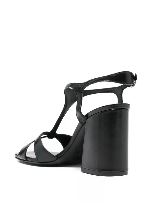JIMMY CHOO Kesia T-bar Leather Sandals - Black