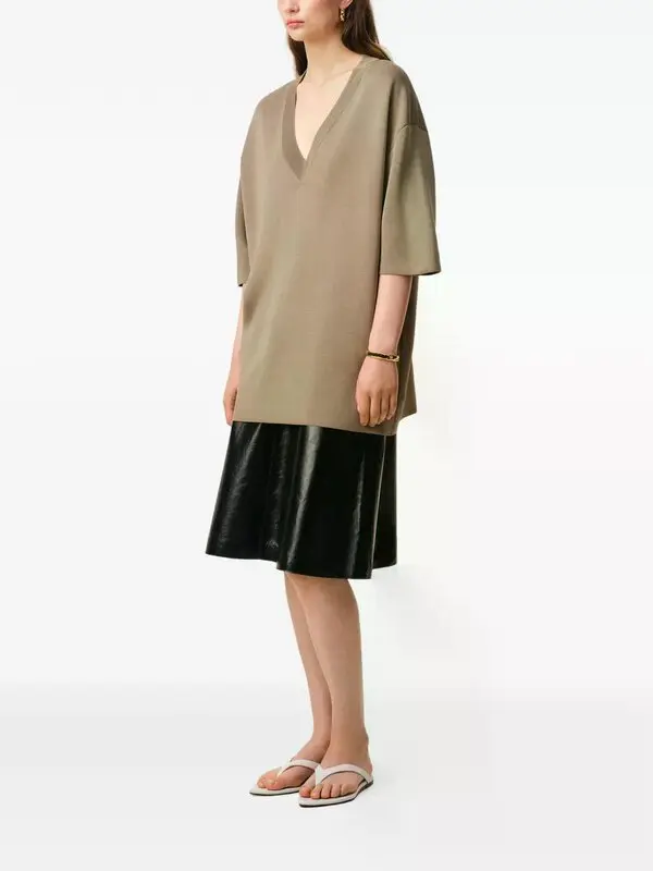 AMI Paris V-neck Short Sleeve Merino Wool Sweater