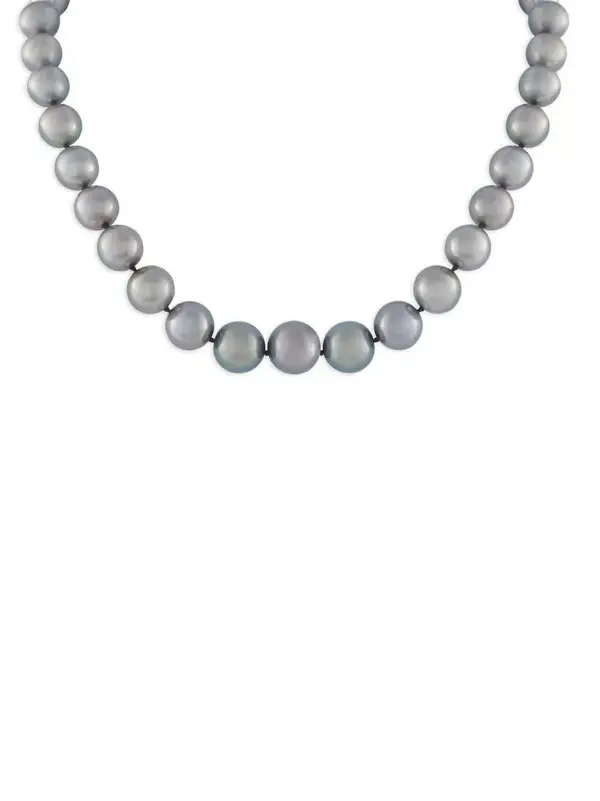 LB EXCLUSIVE Tahitian Pearl And Diamond Necklace - Grey
