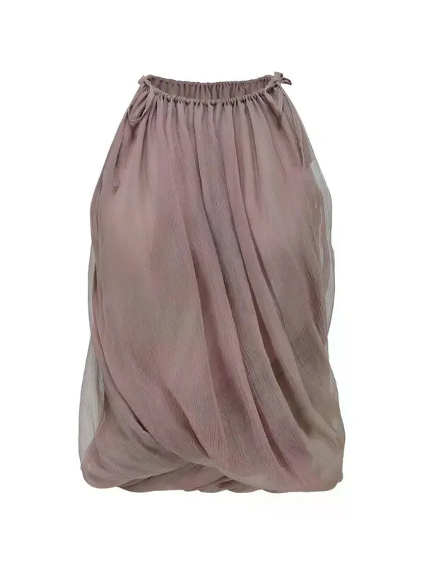 OUDE WAAG Draped Tie Top - Pink
