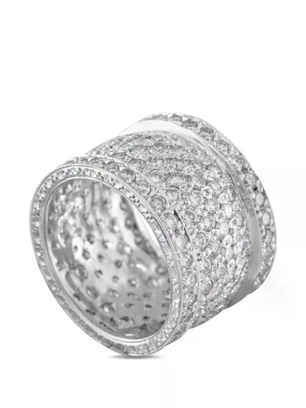 LB EXCLUSIVE 18k White Gold 5.50 Carat Diamond Statement Ring - Silver