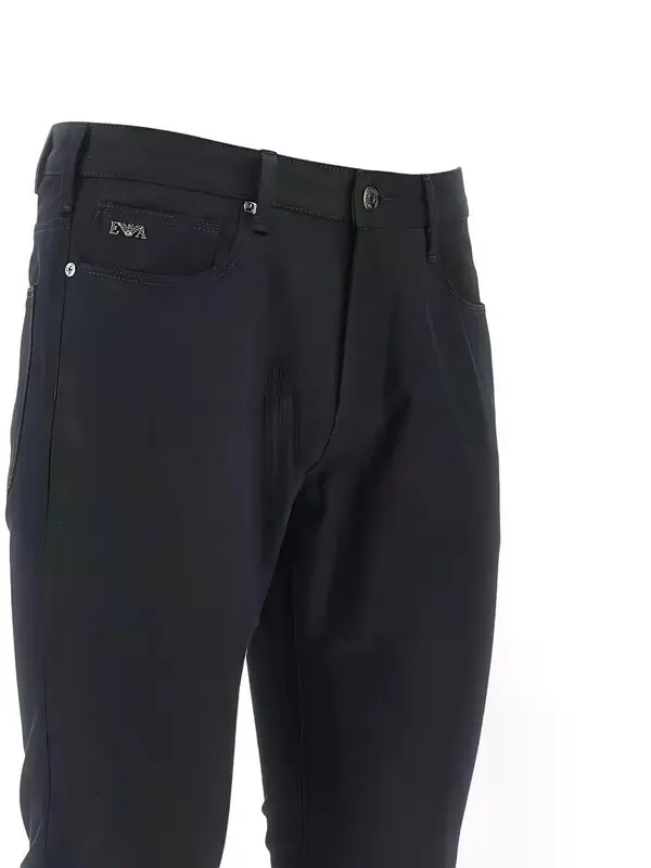 Emporio Armani Logo Detail Jeans - Blue
