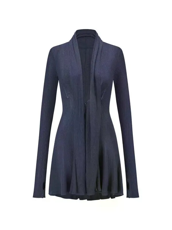 OUDE WAAG Ribbed Cardigan - Blue