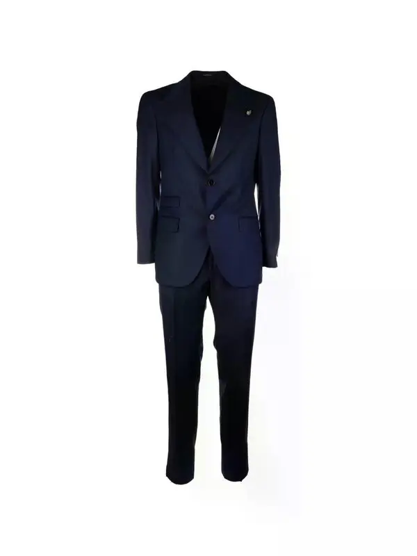 GABRIELE PASINI Single-breasted Two-piece Wool Suit - Blue