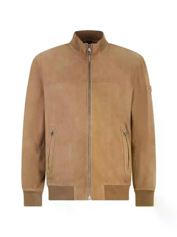Peuterey Sands Zip-up Suede Jacket - Neutrals