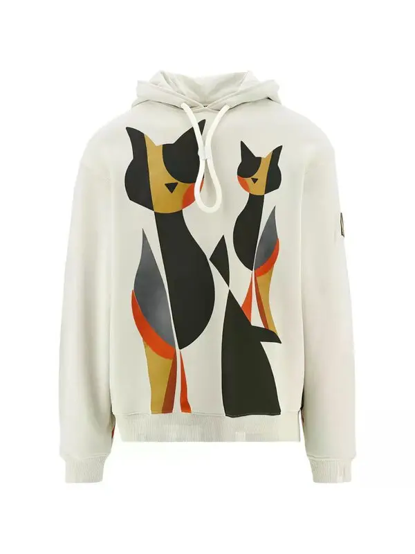 Emporio Armani Printed Hoodie - Neutrals