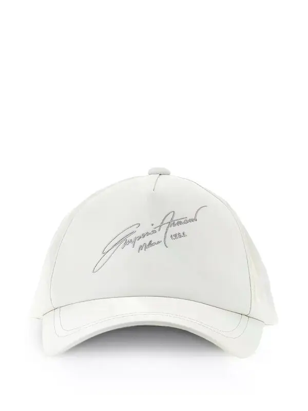 Emporio Armani Logo-embroidered Baseball Cap - White