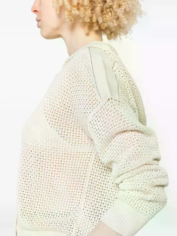 Peserico Open-knit Hooded Cardigan - Neutrals