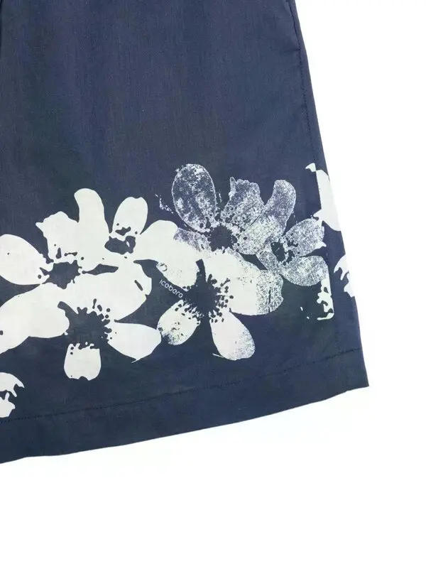 Iceberg Floral Print Drawstring Shorts