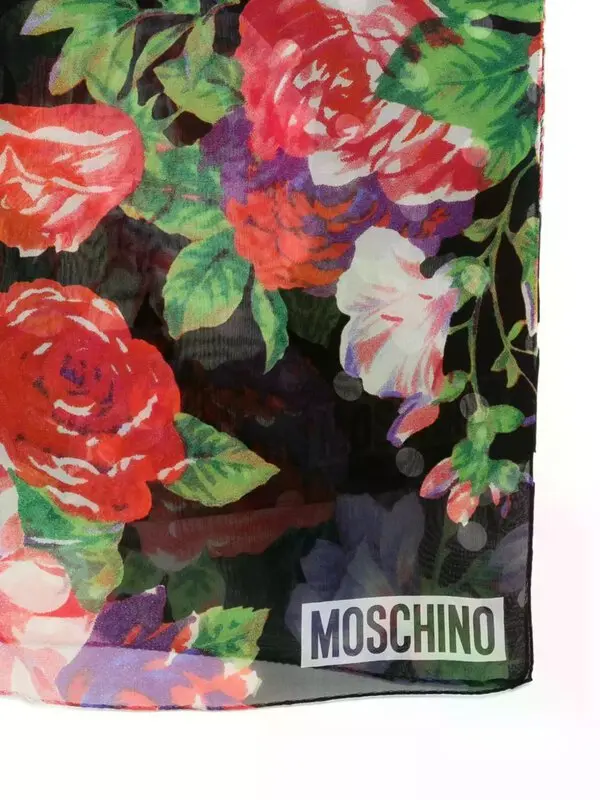 Moschino Floral-print Silk Scarf