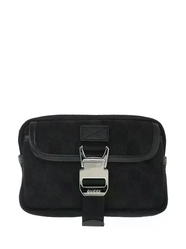Gucci Buckle Shoulder Bag - Black