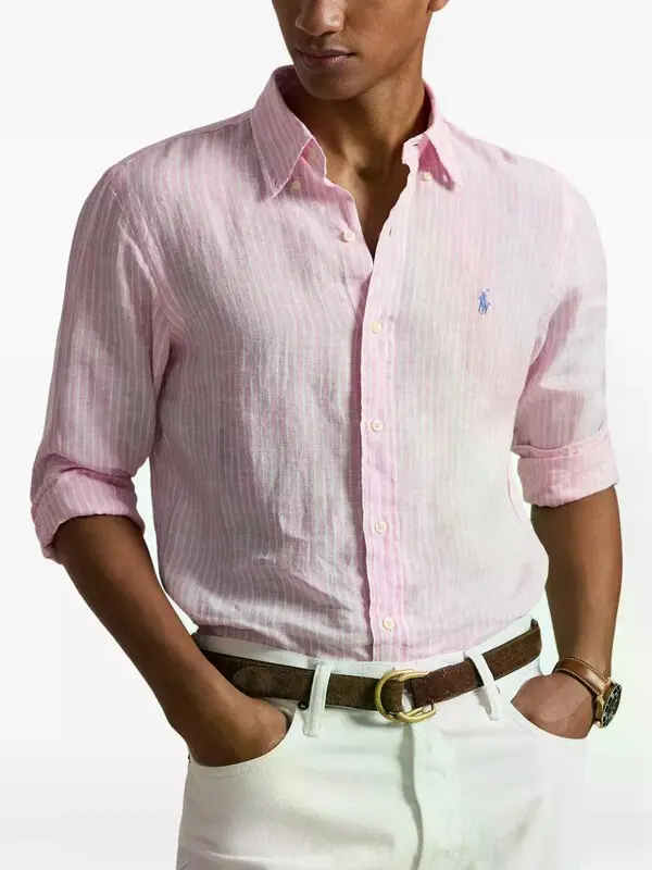 Polo Ralph Lauren Striped Long-sleeve Shirt - Pink