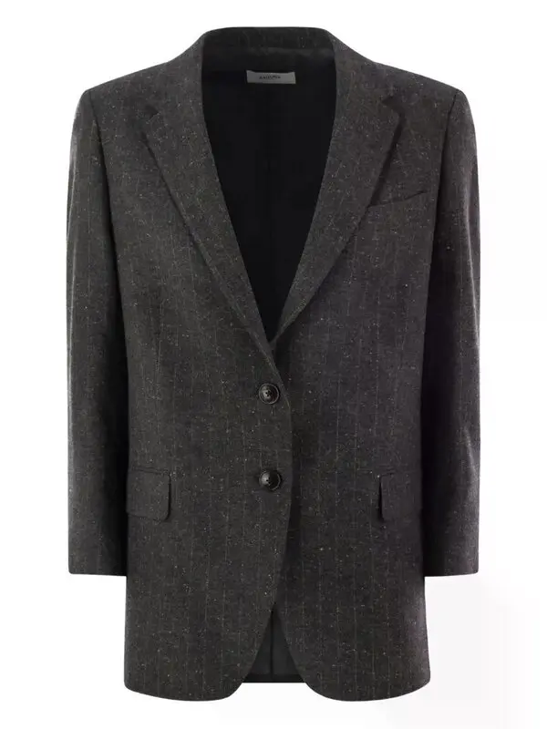 SAULINA Antonia Single-breasted Blazer - Grey
