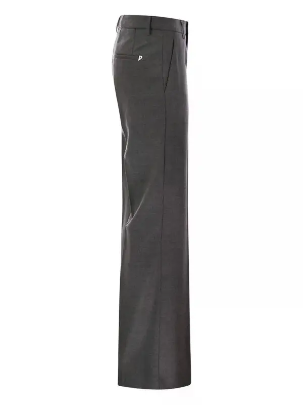 DONDUP Logo-detail Tailored Trousers - Grey