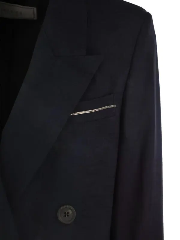 Peserico Double-breasted Blazer - Blue