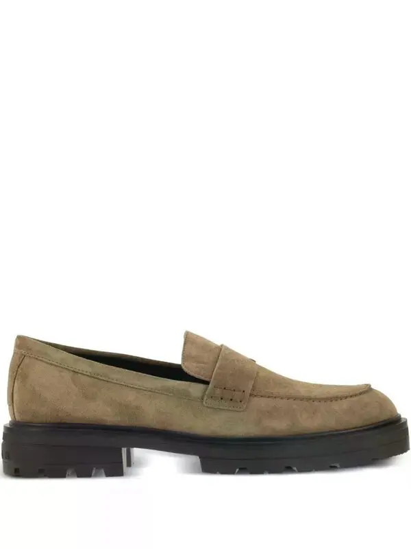 Hogan H673 Saddle Lug-sole Loafers - Neutrals