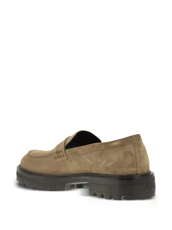 Hogan H673 Saddle Lug-sole Loafers - Neutrals