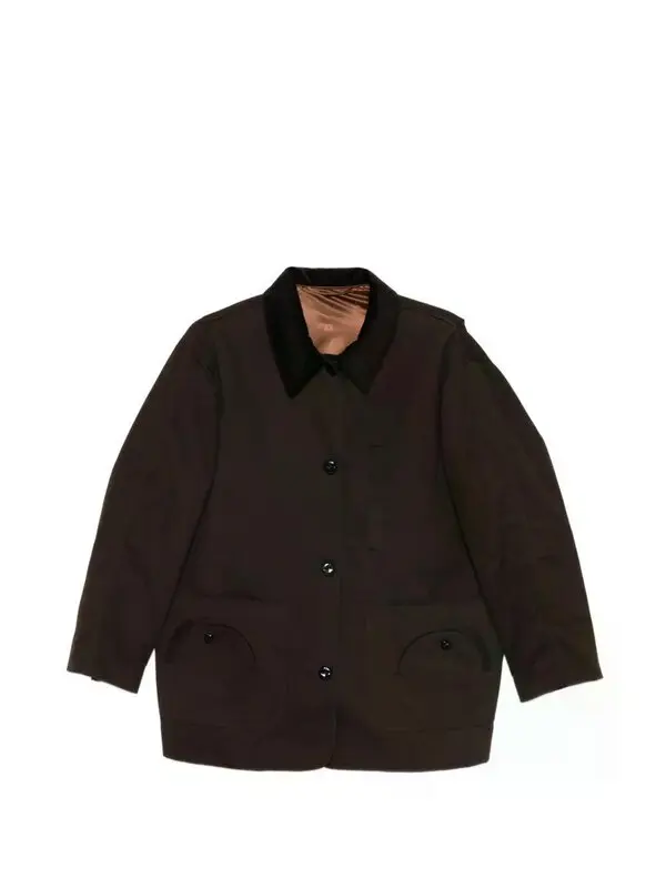 BLAZÉ MILANO Corduroy-collar Coat - Brown