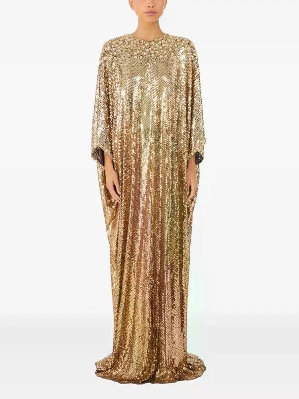 Jenny Packham Fontaine Sequin-embellished Maxi Dress - Gold