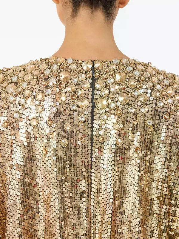 Jenny Packham Fontaine Sequin-embellished Maxi Dress - Gold