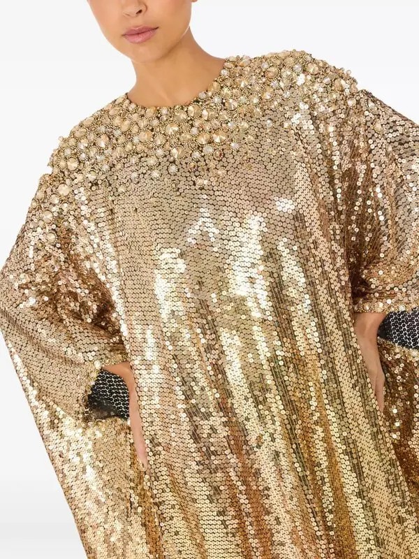 Jenny Packham Fontaine Sequin-embellished Maxi Dress - Gold