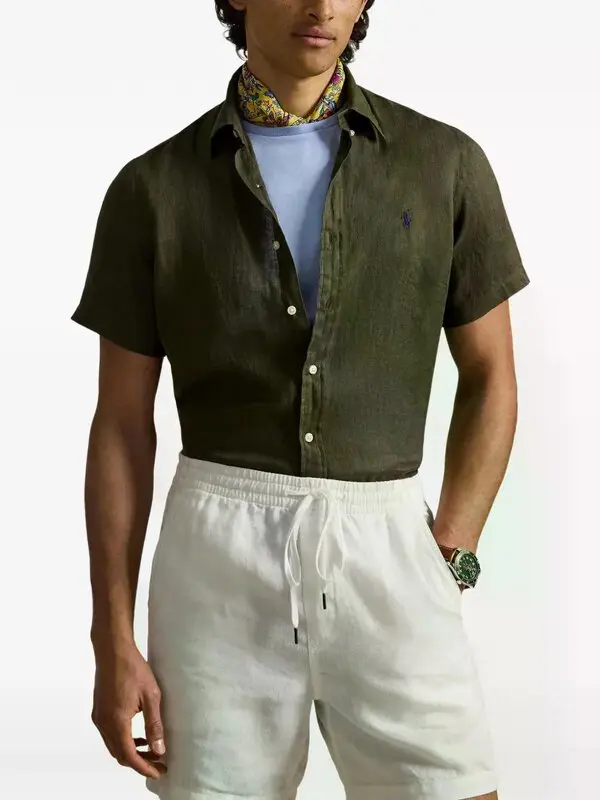 Polo Ralph Lauren Embroidered Short-sleeve Shirt - Green