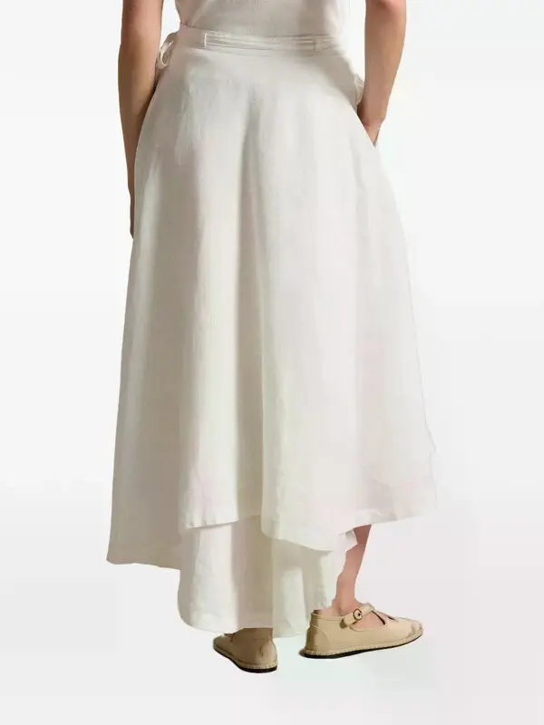 Polo Ralph Lauren Linen Wrap Skirt - White