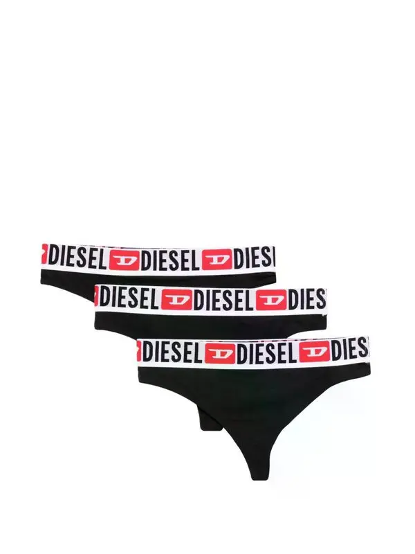 DIESEL® Ufst-stars Logo-print Briefs - Black