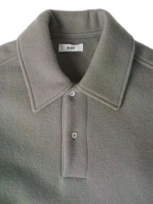 RIER Fog Fleece Polo Shirt - Grey