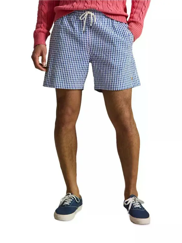 Polo Ralph Lauren Gingham Swim Shorts - Blue