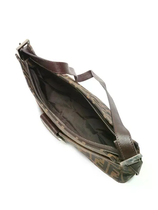 Fendi 1990s Zucca Canvas Shoulder Bag - Neutrals
