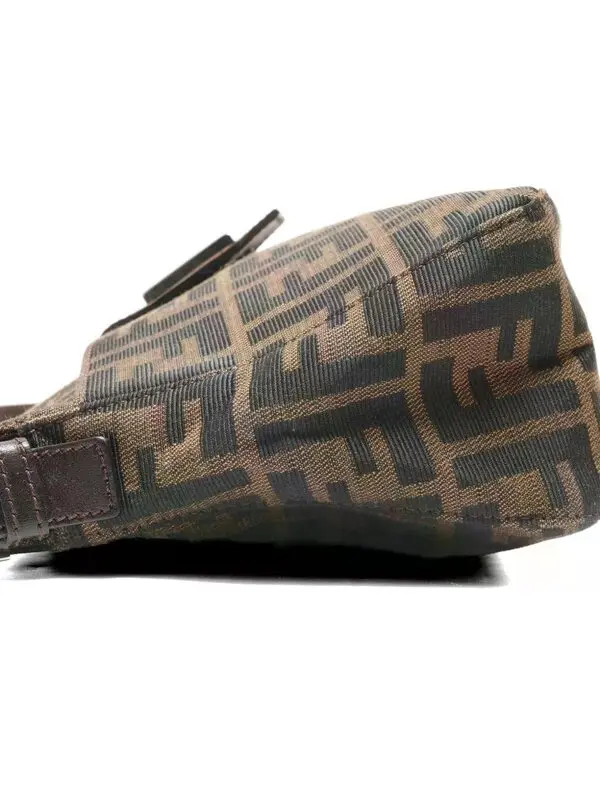 Fendi 1990s Zucca Canvas Shoulder Bag - Neutrals