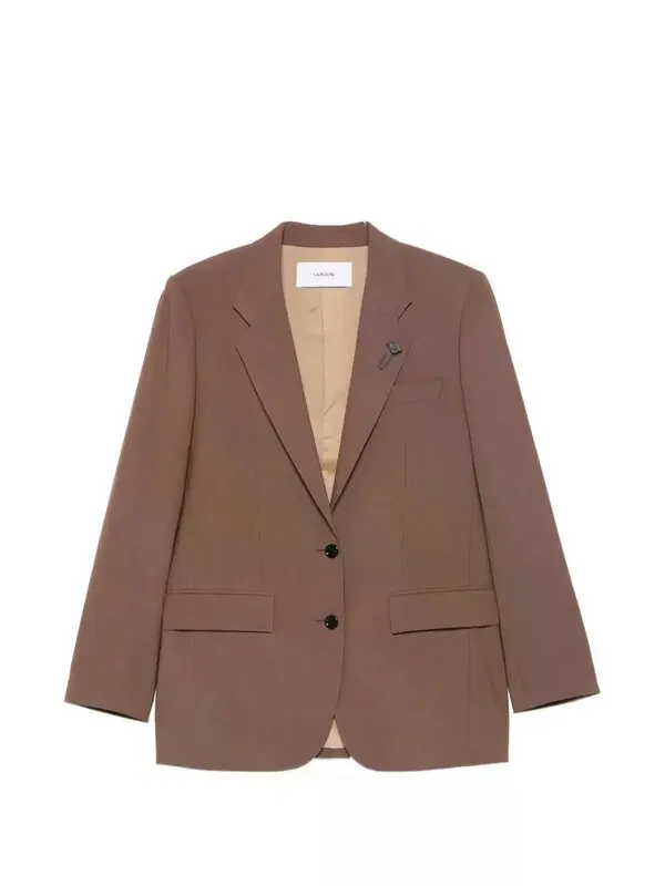 LARDINI Button-fastening Flap-pocket Blazer - Brown