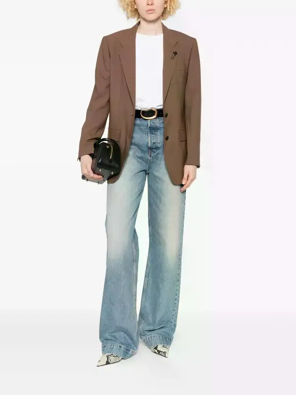 LARDINI Button-fastening Flap-pocket Blazer - Brown