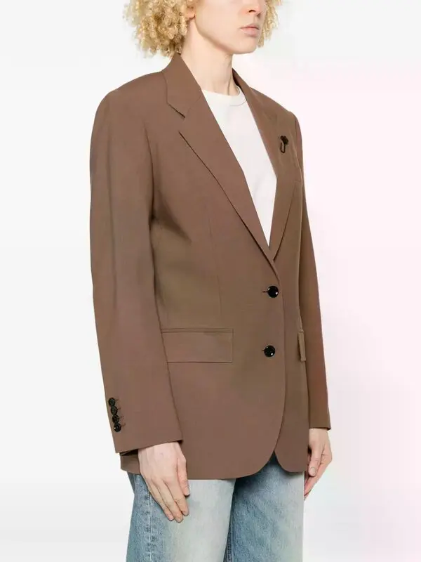 LARDINI Button-fastening Flap-pocket Blazer - Brown
