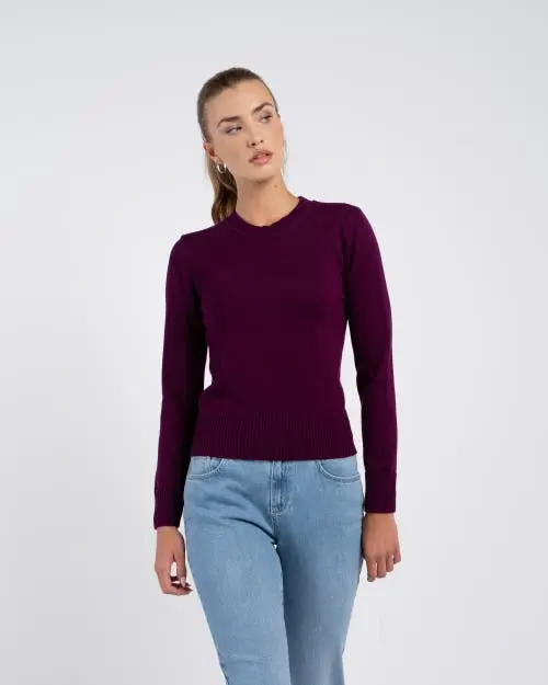 KETTLEWELL Minna Long Sleeve Crew Neck Sweater - Beetroot