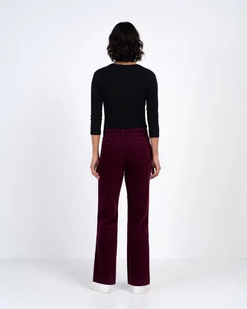 KETTLEWELL Jamie Cord Straight Pants - Cassis