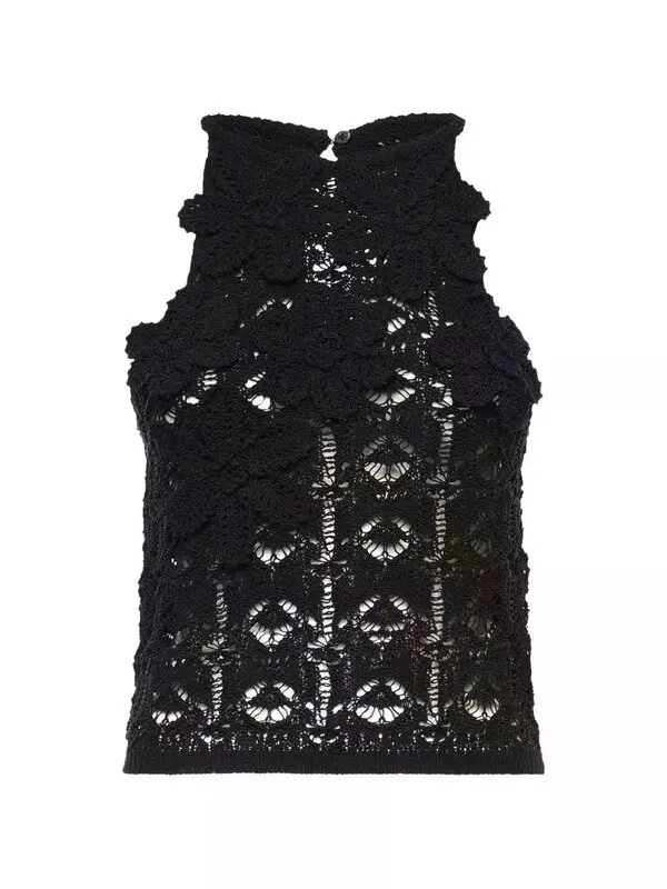 Pinko Crochet Knit Tank Top