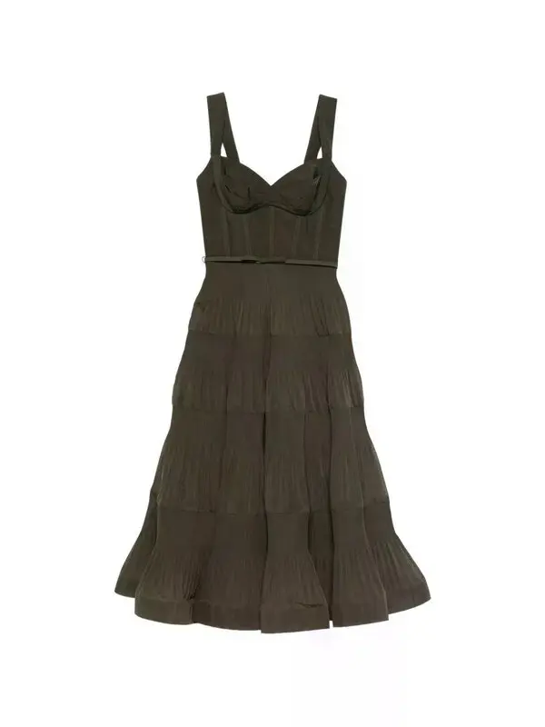 Zimmermann Pleated Draped Midi Dress