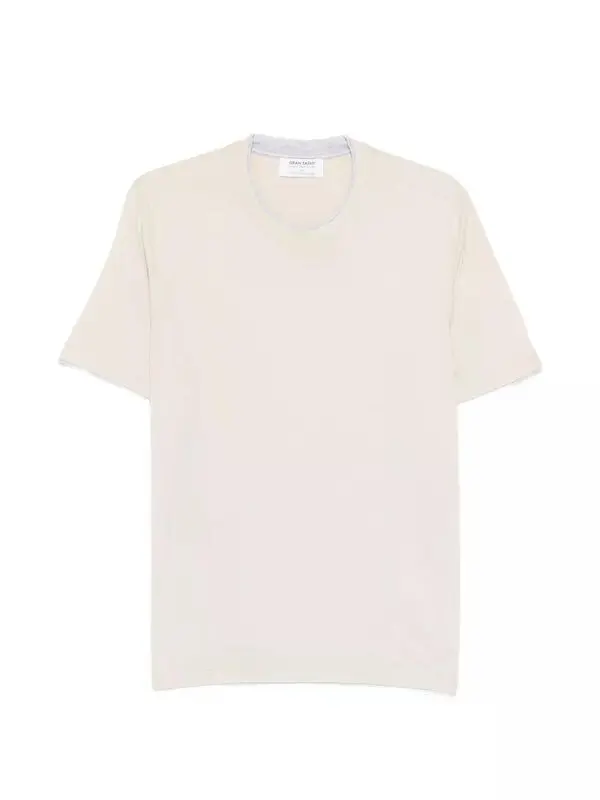 GRAN SASSO Trim-detail T-shirt - Neutrals